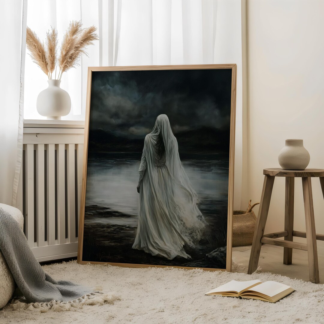 Lady of the Sea Dark Academia Wall Art Sea Goddess Thetis Darkness Wall ...