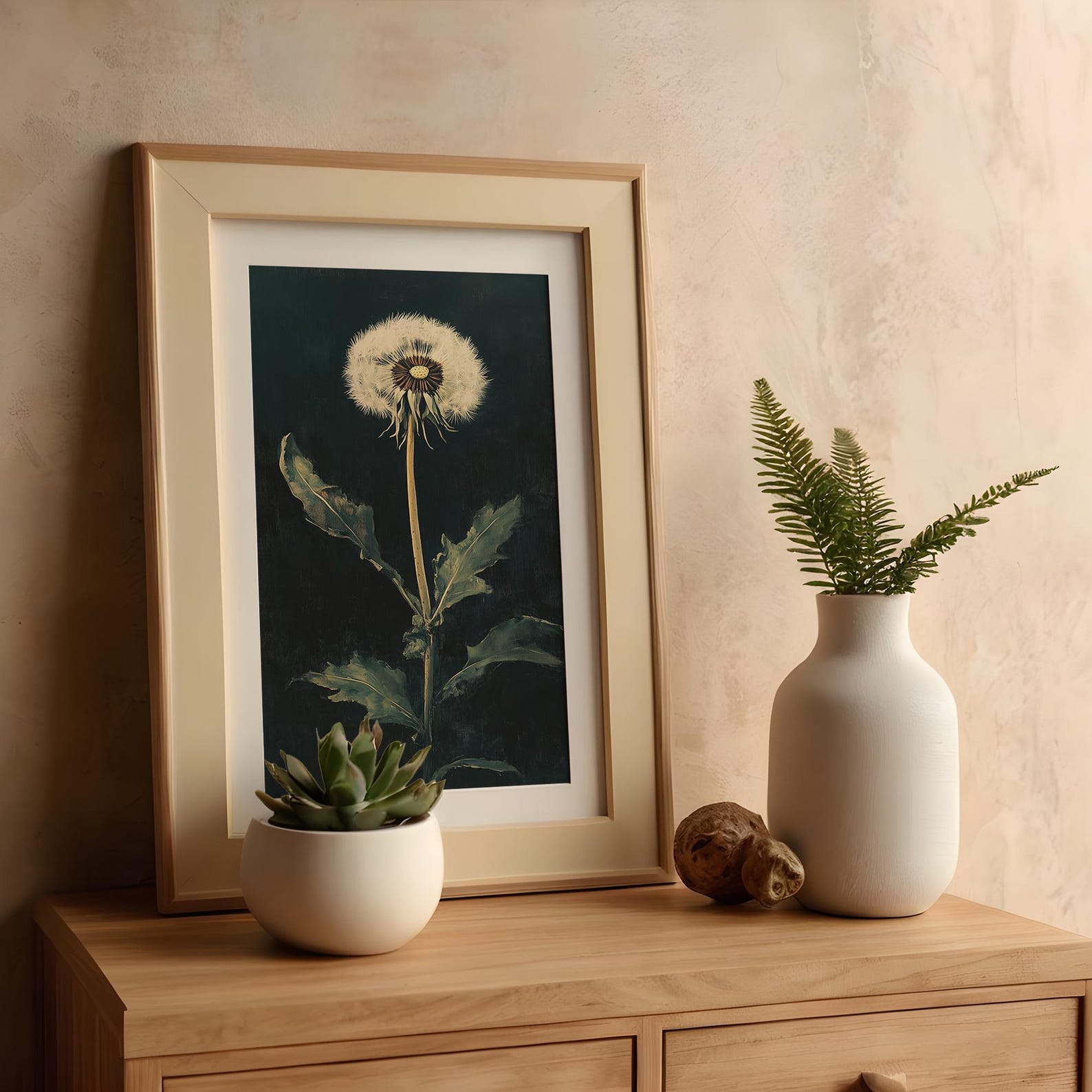 Dandelion of the Dark Academia Wall Art, Goth Dandelion Printable ...