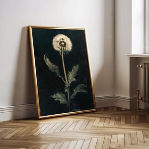 Dandelion of the Dark Academia Wall Art, Goth Dandelion Printable ...