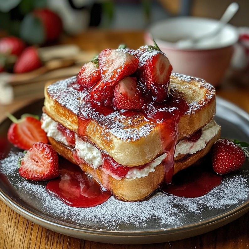 Strawberry Cheesecake Stuffed French Toast - Etsy