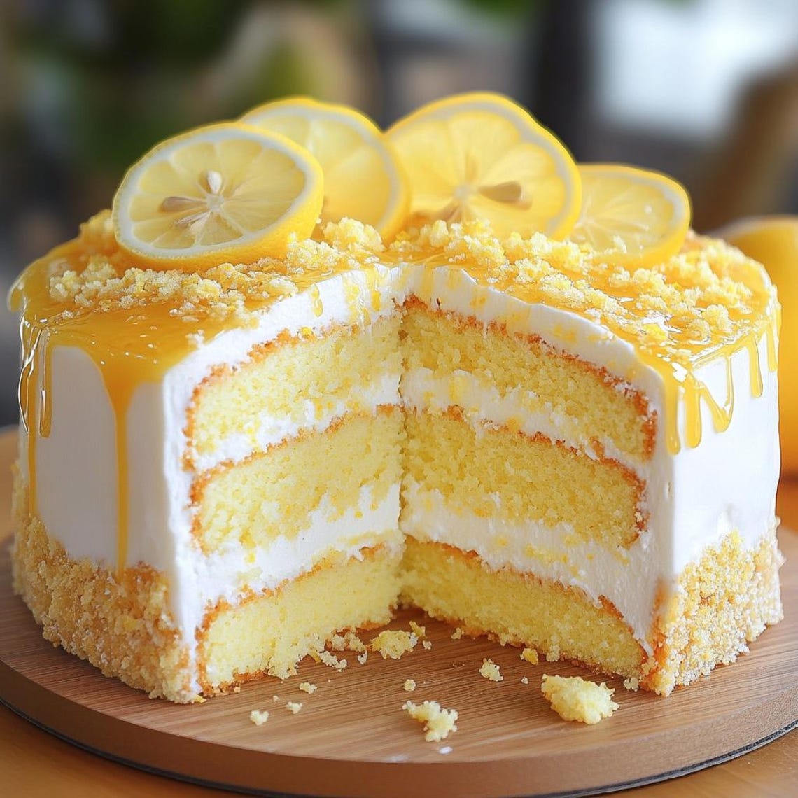 Lemon Crunch Layer Cake Recipe | Digital Download - Etsy