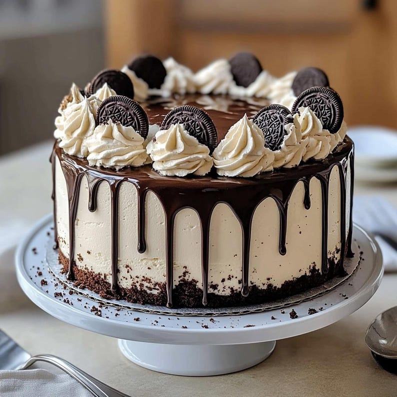Oreo Cookies & Cream Cheesecake Cake Recipe (digital Download) - Etsy