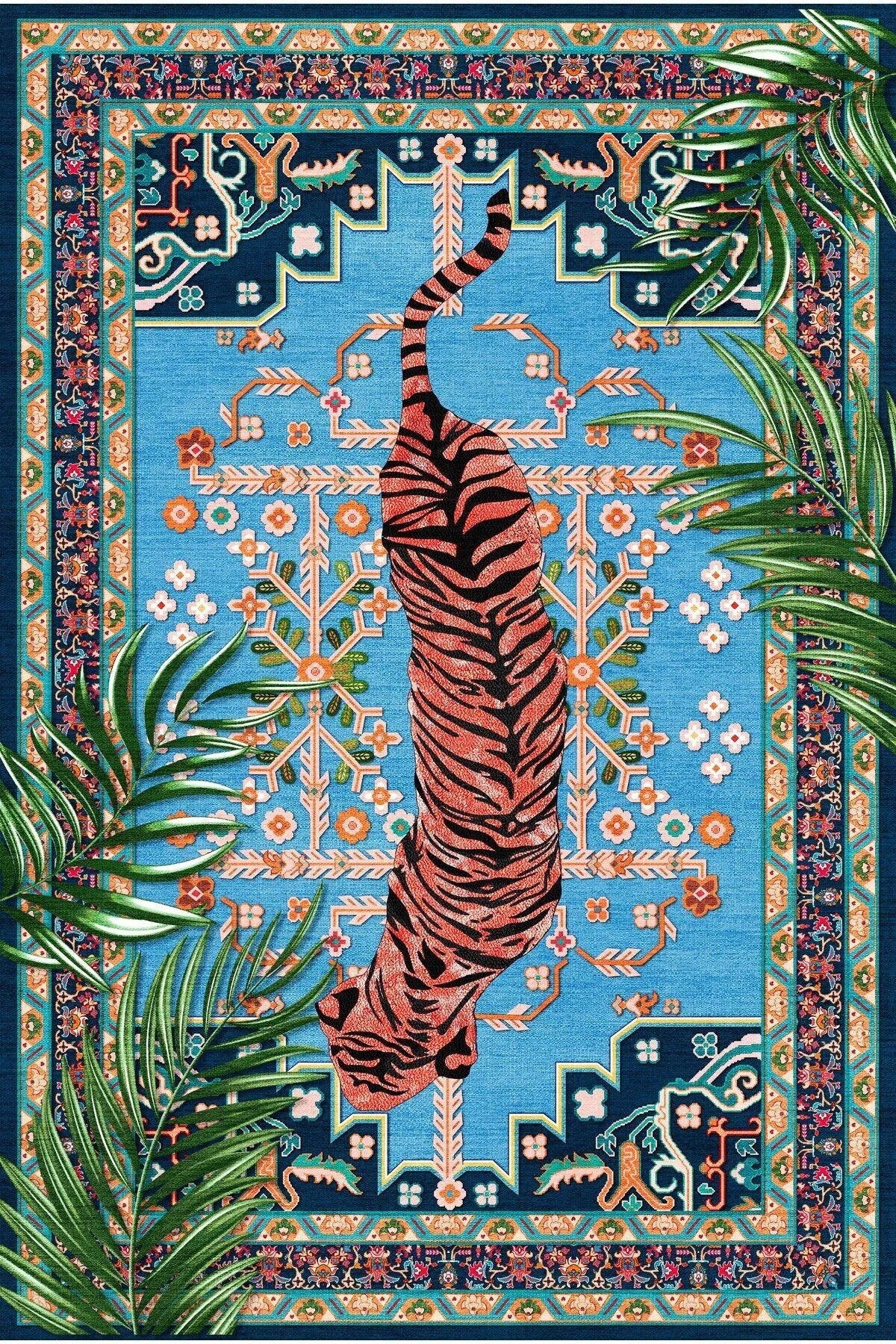 Leopard Pattern Pop Art Rug, Modern Art Decorative Area Rugs, Animal ...