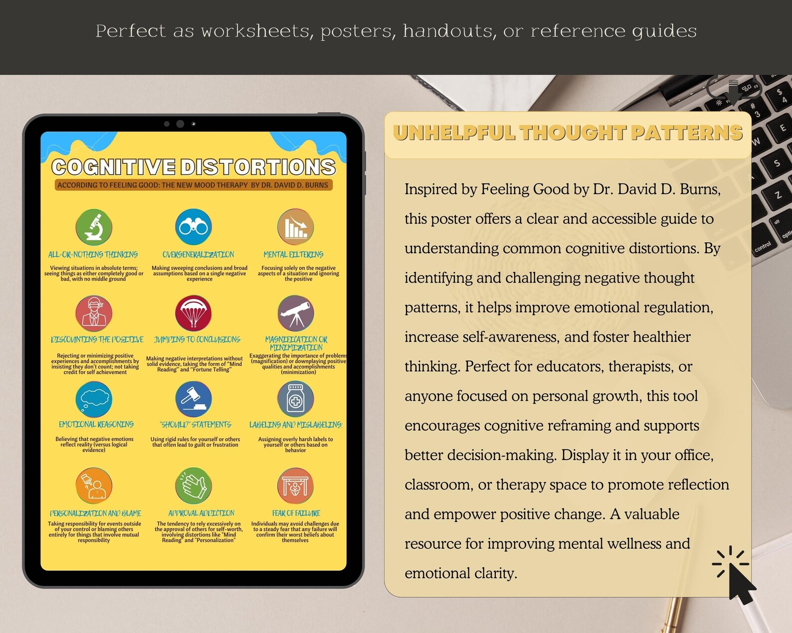 Cognitive Distortions Poster Inspired by Feeling Good by Dr. David D ...
