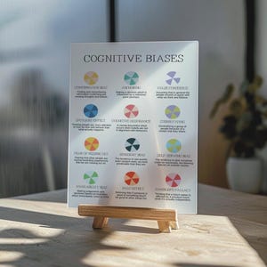 Cognitive Bias, Digital Psychology Poster, Therapist Office Decor ...