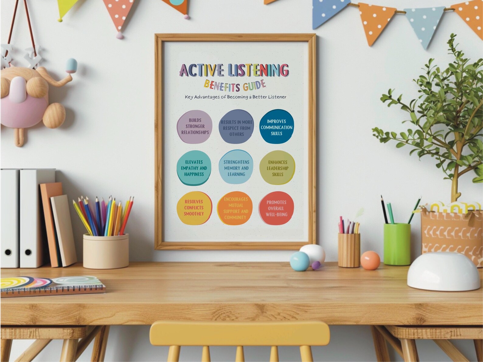 Active Listening Benefits Guide Poster, Key Advantages of Better ...