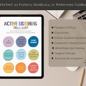 Active Listening Poster and Flashcards, Skills Bundle for Kids & Adults ...