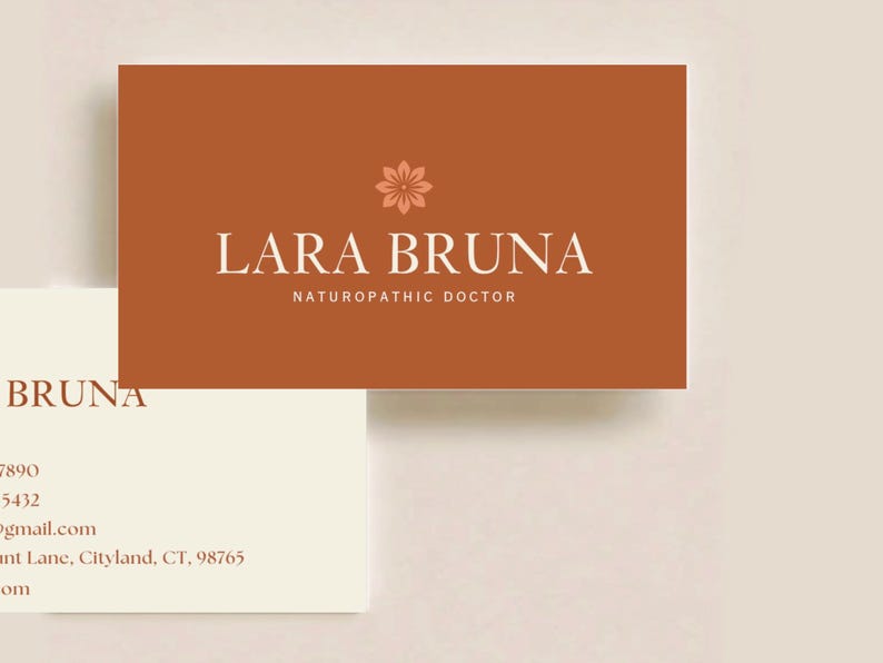 Naturopathic Doctor Business Card Template - Etsy