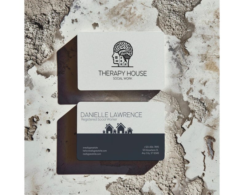 Social Worker Business Card, Consultant Business, Business Card for ...