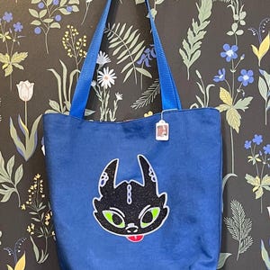 How to Train Your Dragon/toothless Canvas Tote Bag - Etsy
