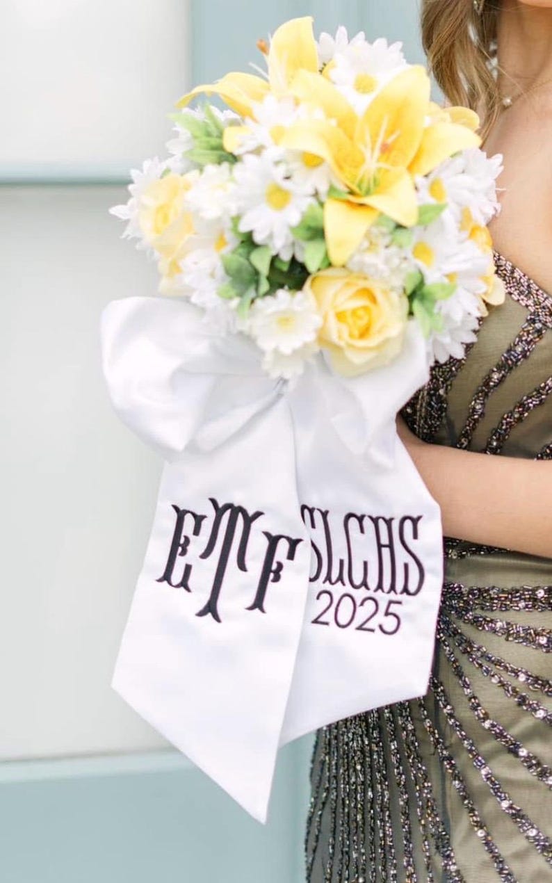 Bouquet Sash for Prom and Homecoming - Etsy