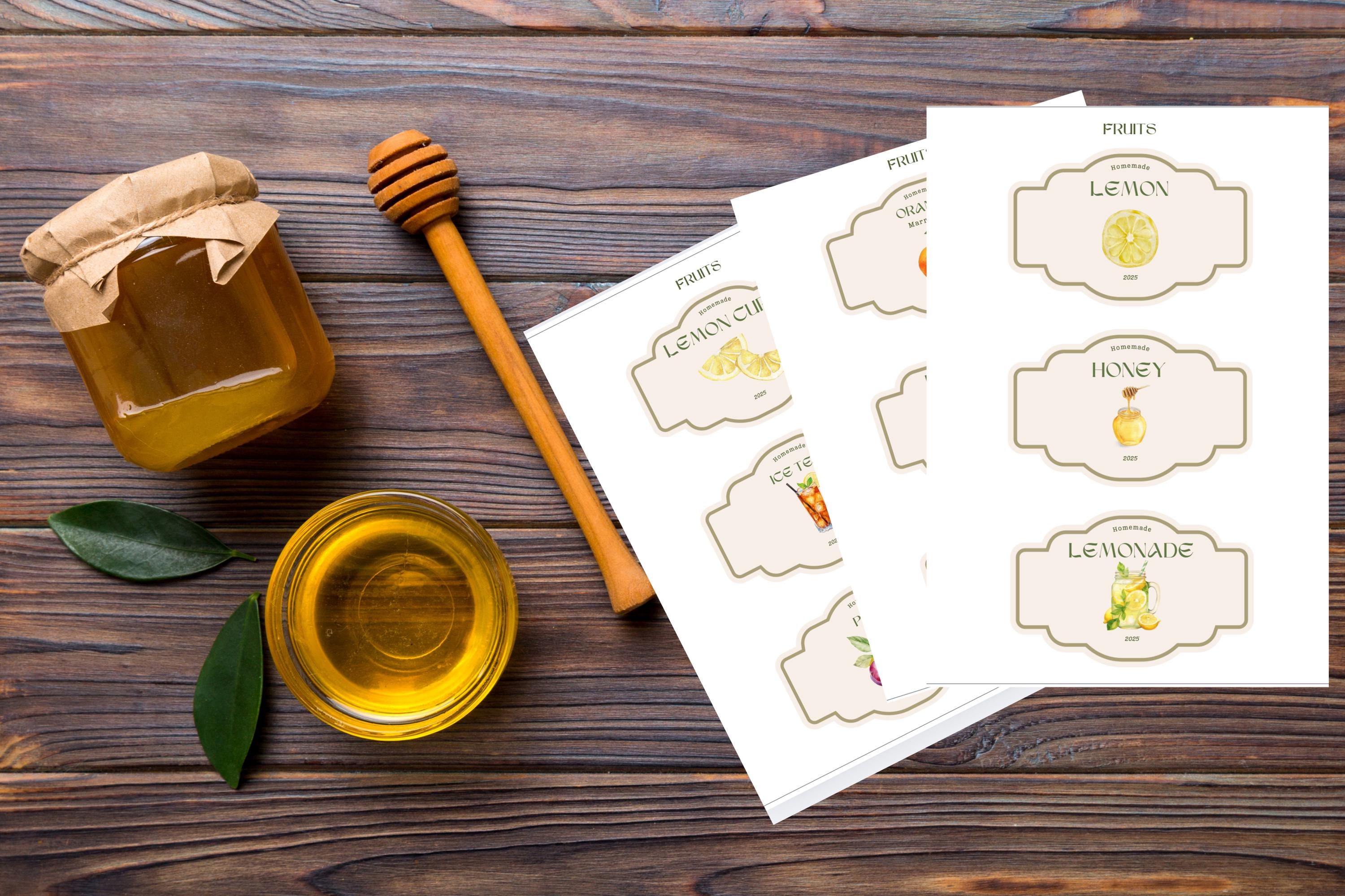 Printable Fruit Jar Labels – Perfect for Canning, Jams, Jellies ...