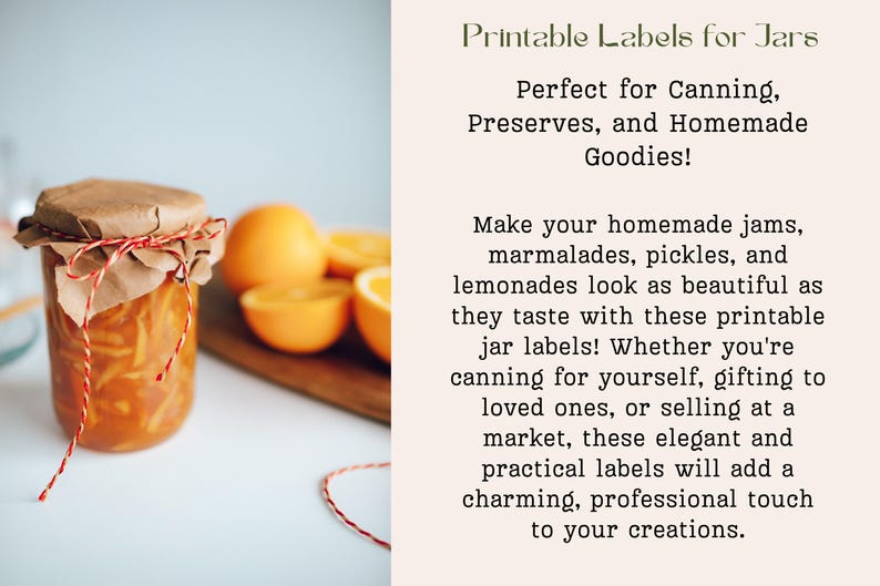 Printable Fruit Jar Labels – Perfect for Canning, Jams, Jellies ...