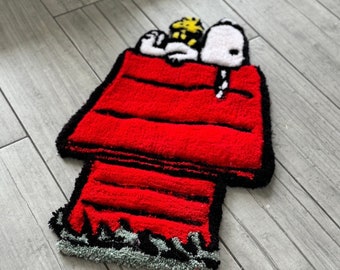 Snoopy Rug Handmade Tufted Acrylic Yarn Custom Tufted Rug Custom Rug ...