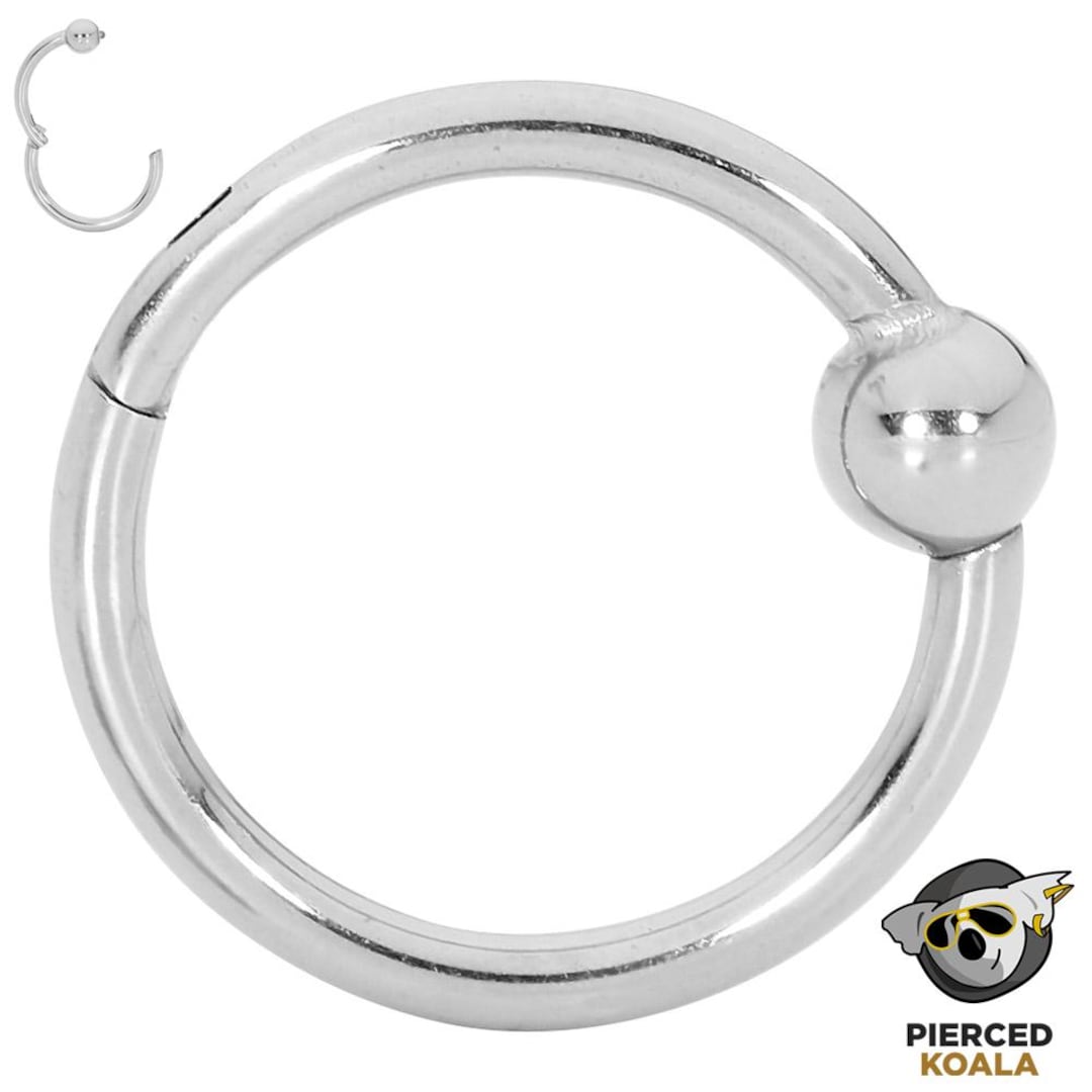 2pcs Titanim 6mm-10mm BCR Ball Closure Hinged Hoop Segment Ring Helix ...