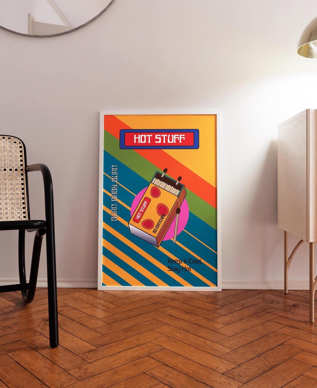 Retro 1950s Wall Art, Match Box Wall Art, Vintage 1960s Aesthetic ...