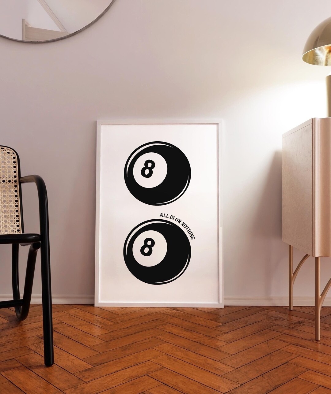 Vintage 8 Ball Print, Billiard Ball Poster, Pool Ball Wall Art, Lucky 8 ...