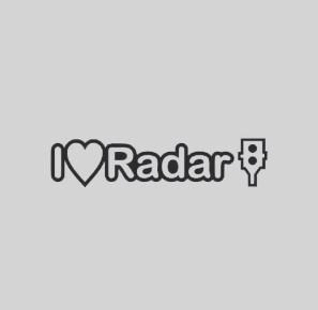 I Love Radar Car Sticker Car Decal, Funny Vehicle Sticker, Unique Gift ...