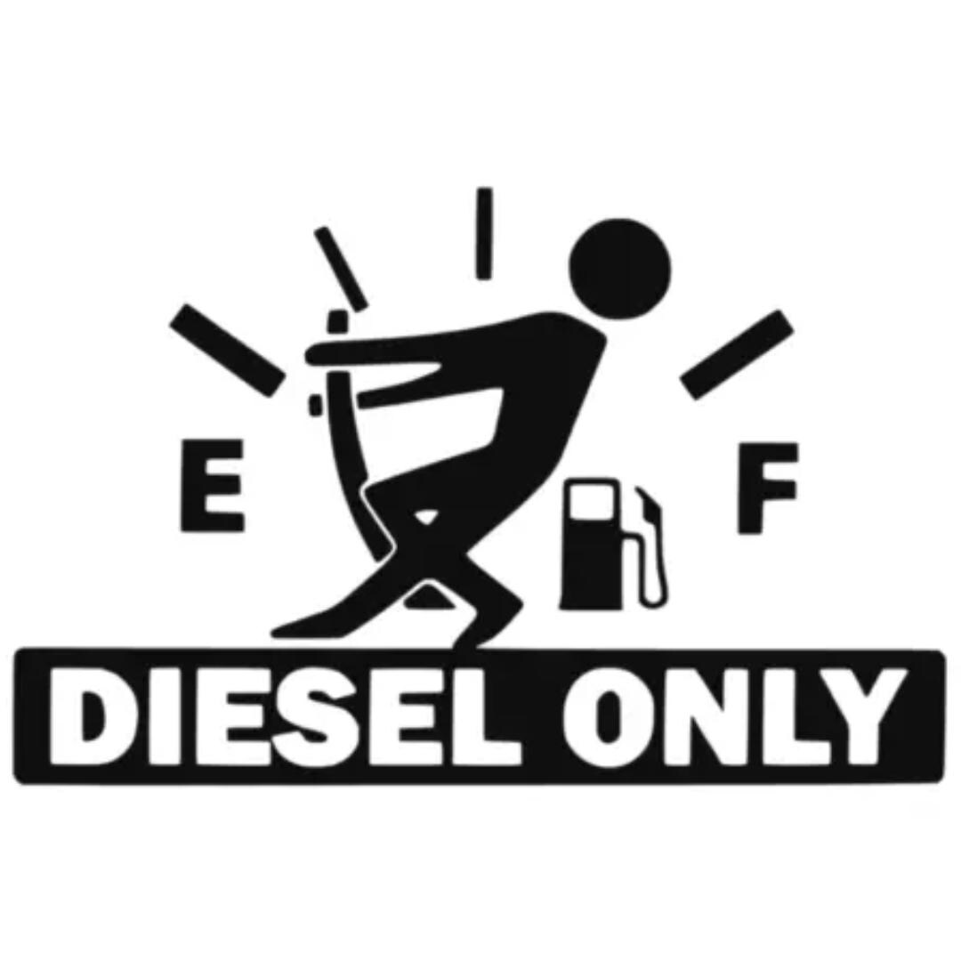 Diesel Only Sticker 15cm X 10cm Durable Vinyl Stickers for Cars ...