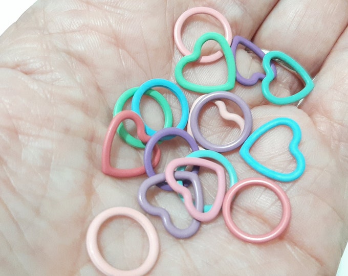 Small Knitting Stitch Markers Set of 16 | Colorful Seamless Plastic ...