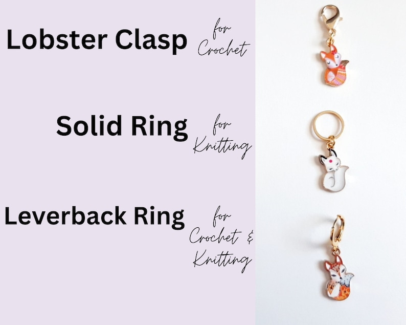 Stitch Markers Fox Characters for Crochet and Knitting Set - Etsy