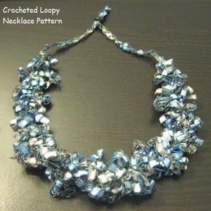 Pattern for Knit Necklace Scarf of Ladder Ribbon Yarn With Variations ...