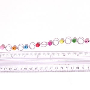 Rainbow Numbered Row Counter Chain for Knitting Progress Keeper for ...