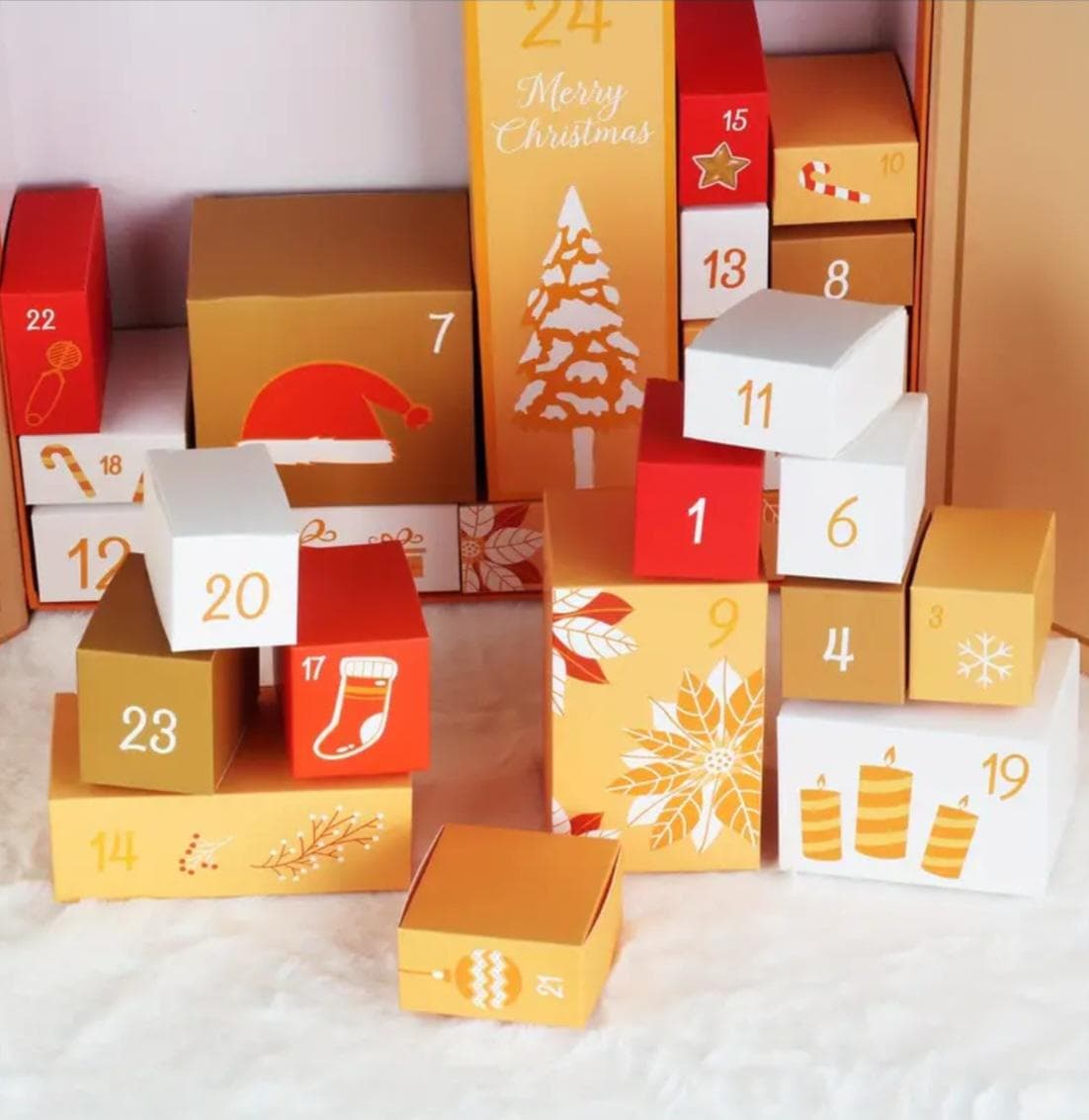 Advent Calendar 24 Box Set Empty DIY Make Your Own Countdown to ...