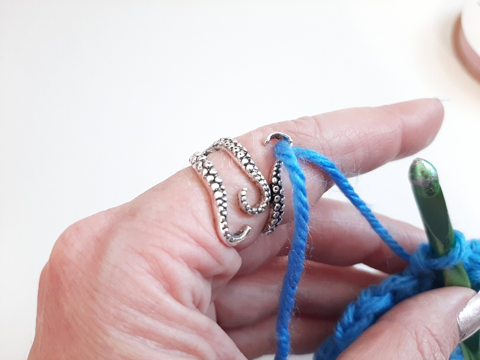 Yarn Tension Ring Octopus Adjustable Size Crochet Ring - Etsy