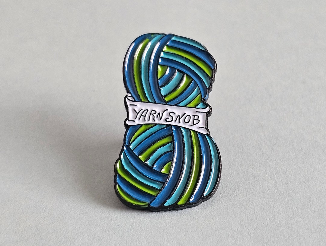 Yarn Snob Enamel Pin Crochet Knitting Brooch for Yarn Lover Knitter Gift for Funny Crochet Pin ...