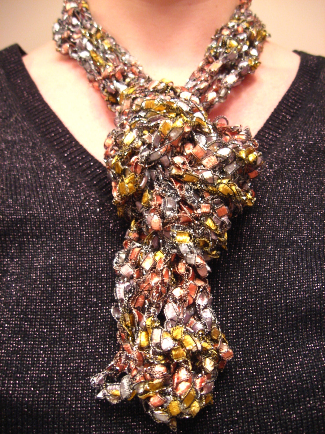 Crocheted Trellis Ladder Yarn V-cluster Scarf PATTERN - Etsy