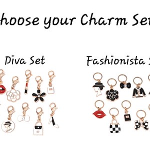 Girly Diva Stitch Markers Set of 10 Fashionista Knitting Crochet Stitch ...