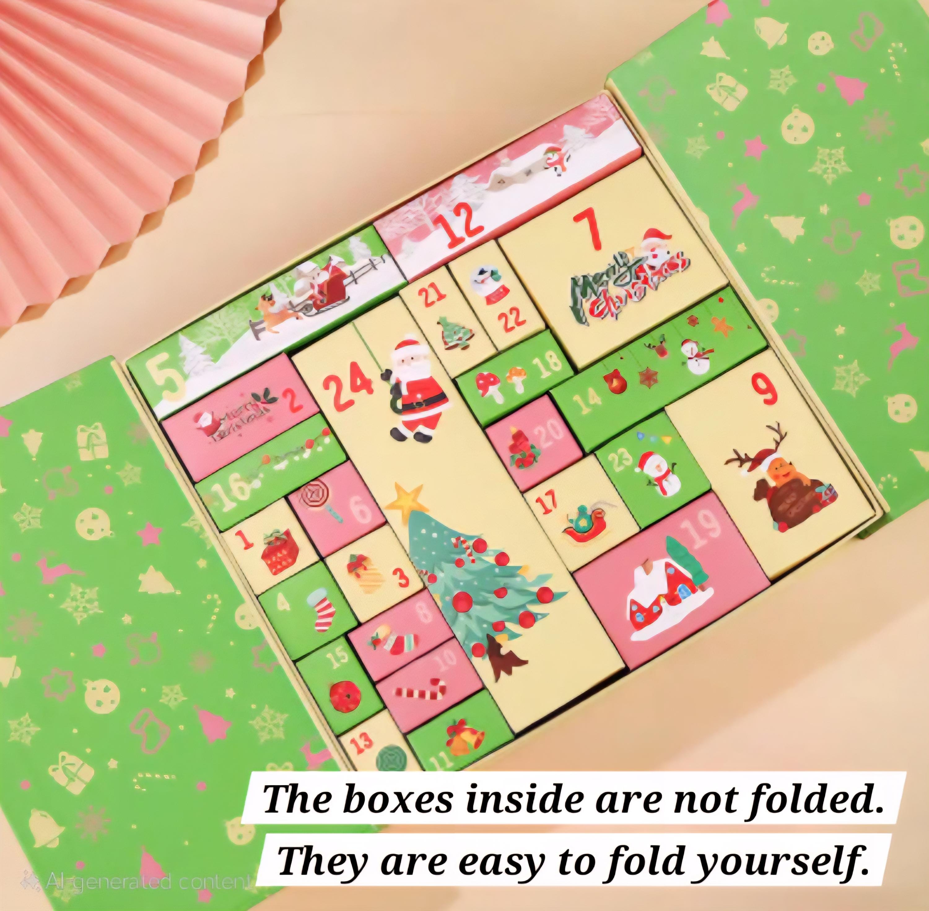 Advent Calendar 24 Box Set Empty DIY Make Your Own Countdown to ...
