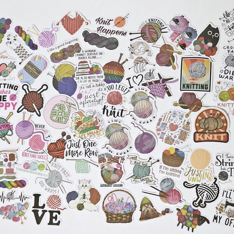 Knitting Vinyl Decal - Etsy