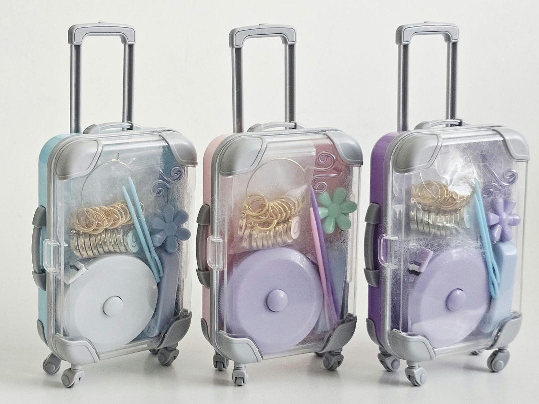 Crochet & Knitting Travel Notions Kit in Mini Suitcase Gift Box ...