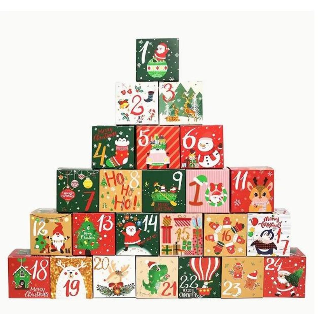 DIY Christmas Advent Calendar: 24 Holiday Themed Numbered Boxes - Etsy