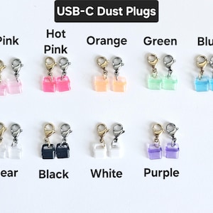 Dust Plug With Clip for USB-C, I Phone I OS & Micro USB Protective Port ...