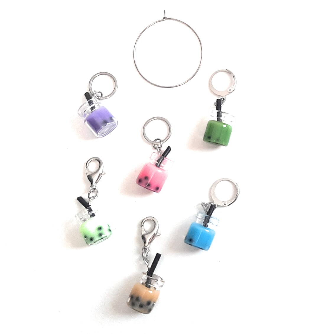 Stitch Markers 6pc Boba Bubble Tea Drink for Crochet and Knitting ...