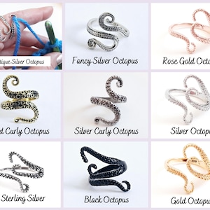 Yarn Tension Ring Octopus | Adjustable Size Crochet Ring |beginner ...