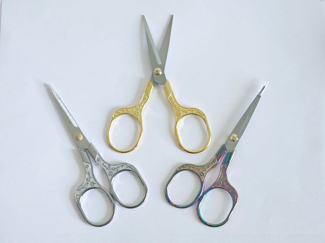 Sharp Yarn Scissors Designer Vintage Look Thread Trimmer Gold, Rose ...
