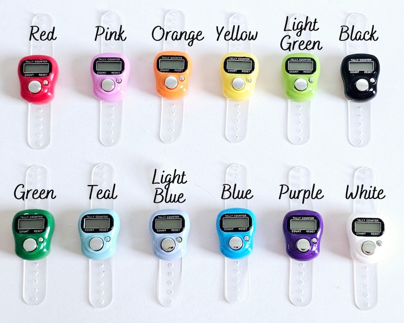 Digital Row Counter Ring Adjustable Size for Crochet and Knitting ...