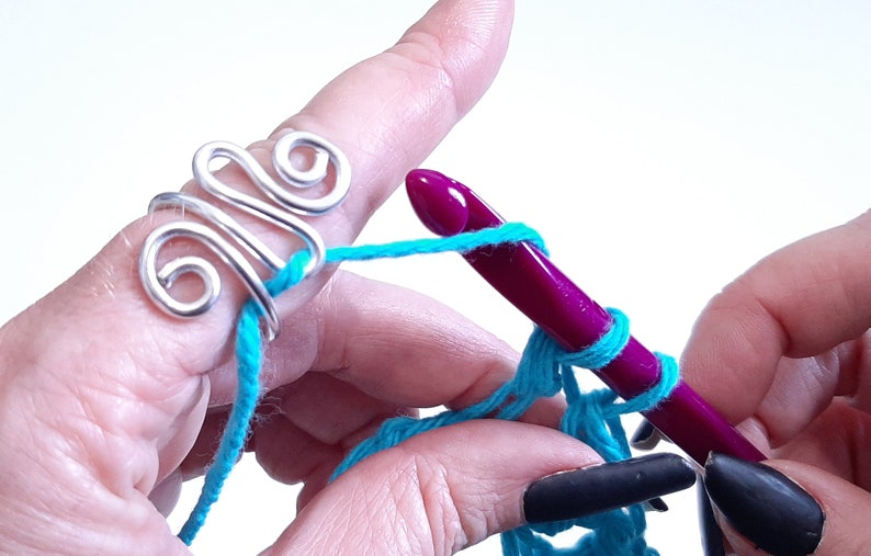 Handmade Zigzag Crochet Tension Ring Wire Wrapped Knitting - Etsy