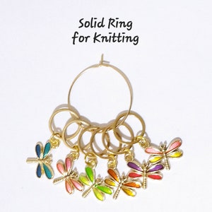 Dragonfly Stitch Markers Set of 6 Colorful Firefly Knitting Crochet ...