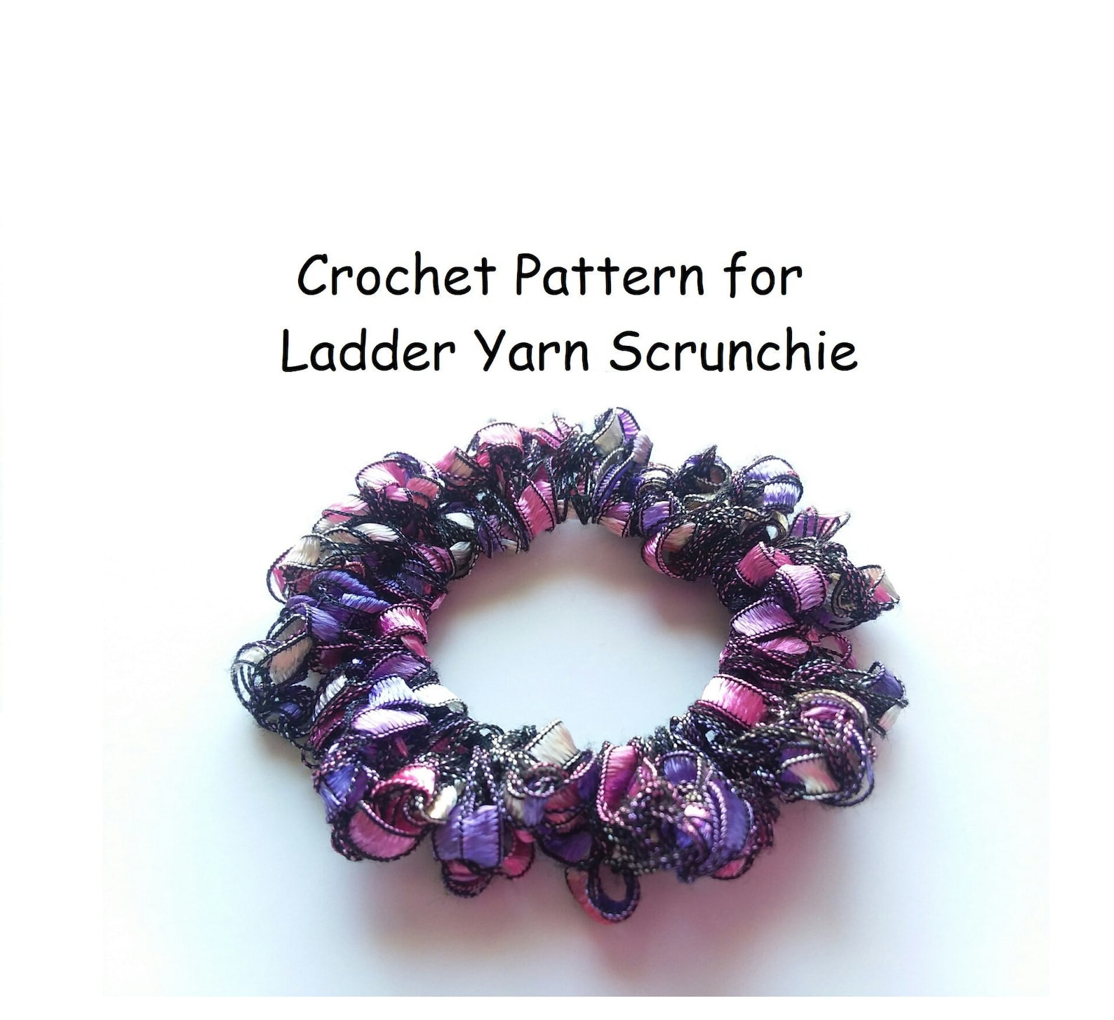 Crocheted Trellis Ladder Yarn Stretchy Scrunchie PATTERN - Etsy