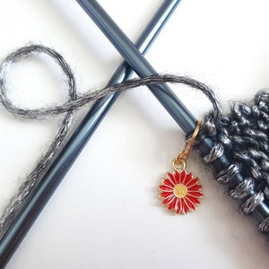 Daisy Flower Stitch Markers Set of 7 Colorful Small Knitting Crochet ...