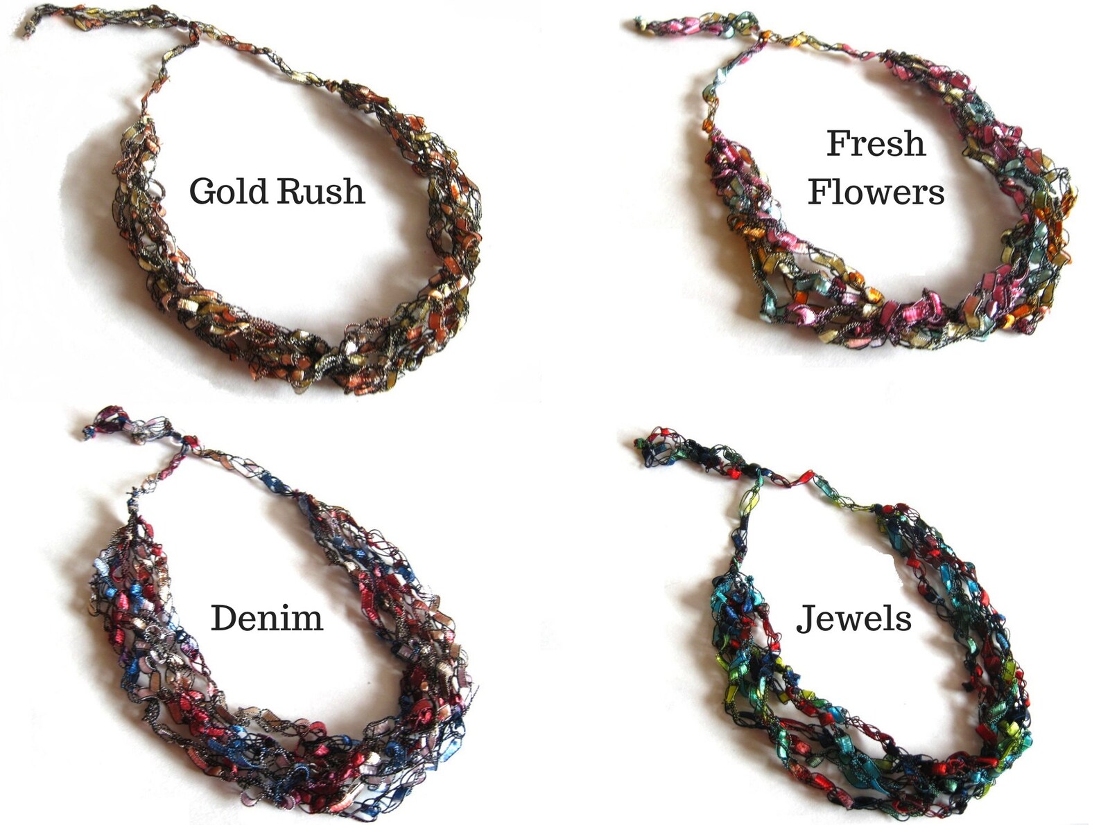 10 COLOR Choices - Crochet TRELLIS LADDER Ribbon Railroad Yarn ...