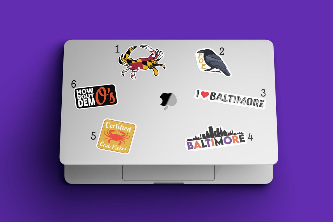 Baltimore - Charm City Stickers - Etsy
