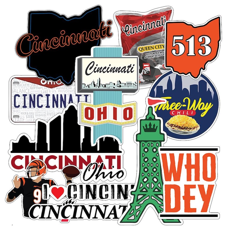 Cincinnati - Queen City Stickers - Etsy