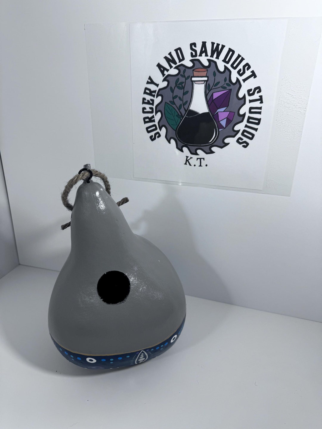 Hand Painted Unique Gourd Birdhouse - Etsy