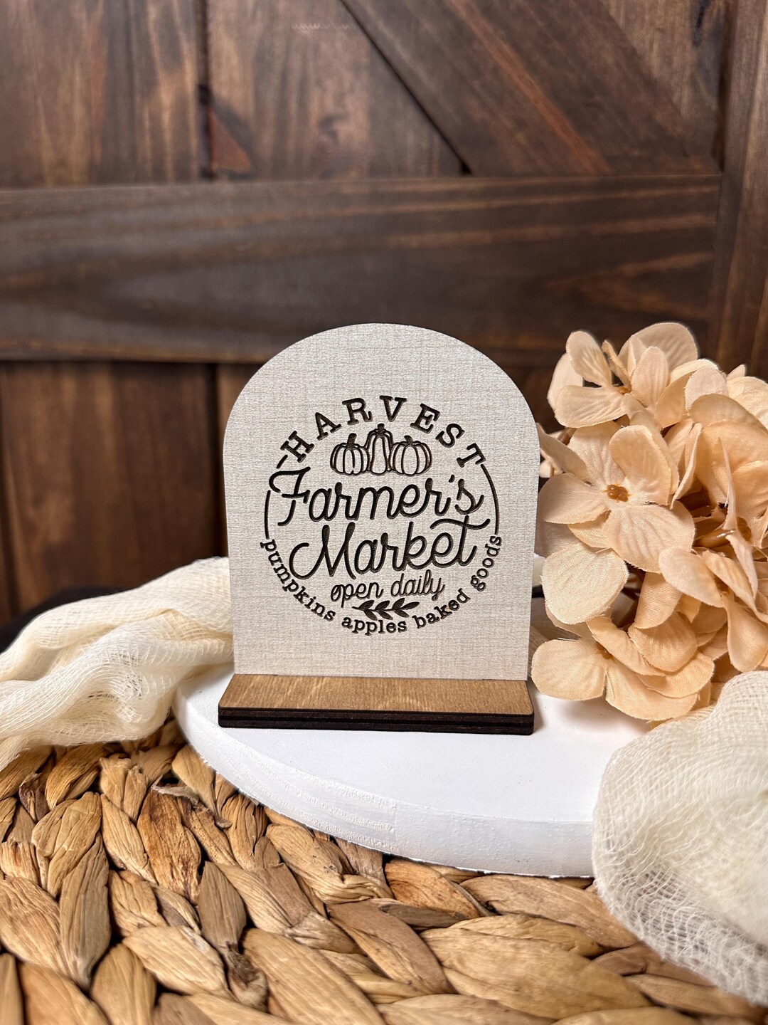Fall Farmers Market Arched Sign, Fall Tiered Tray Sign, Fall Home Sign ...